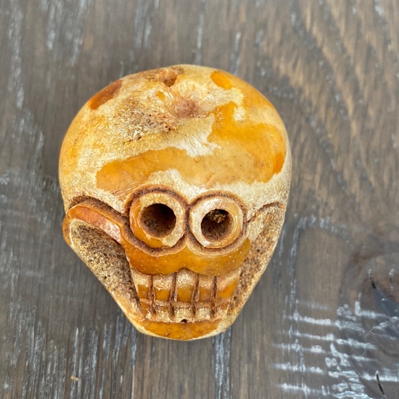 Art | Vintage Carved Bone Voodoo Skull | Poshmark